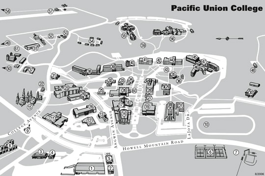 Pacific Union College | Campus Map